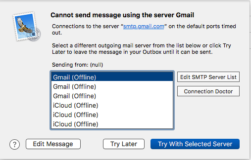 Mail - can't send emails? | MacRumors Forums